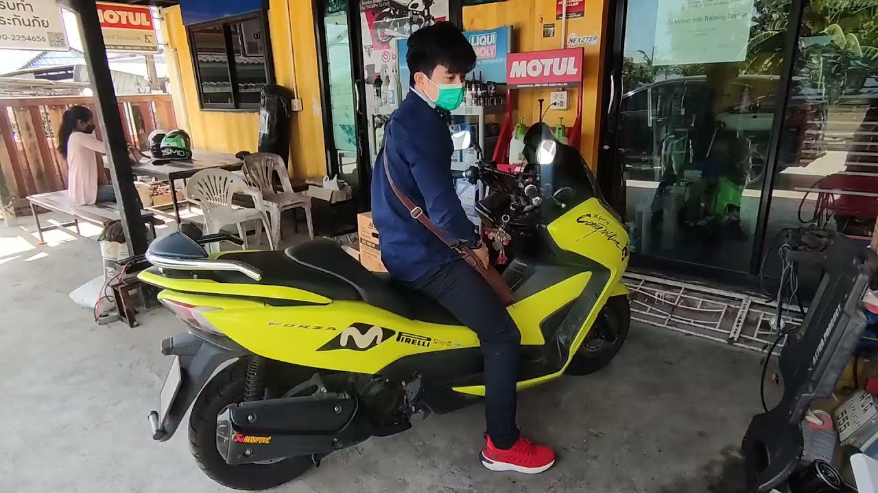 Honda Forza Gen1 setโช้คหน้าพร้อมโหลด นุ่มนวลไม่ดีด - YouTube