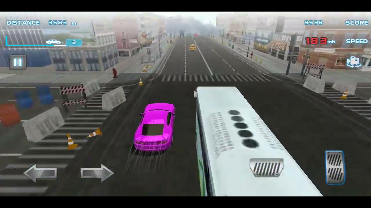 #Full speed drive//🔥🔥 pink car racing ///#Turbo racing game#short # ...