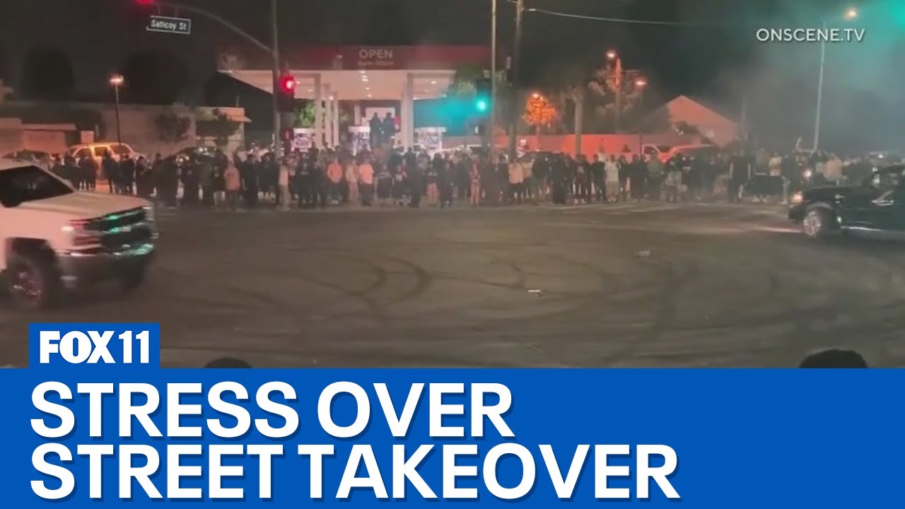 LA woman frustrated after reported street takeover - YouTube