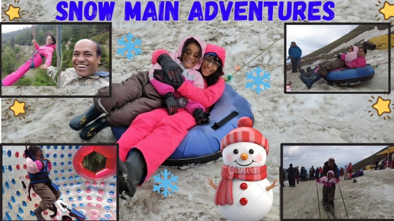 Full Masti in Snow | Ice skating ⛸️, Yak Ride, Tube Ride, Hot 🔥 air ...