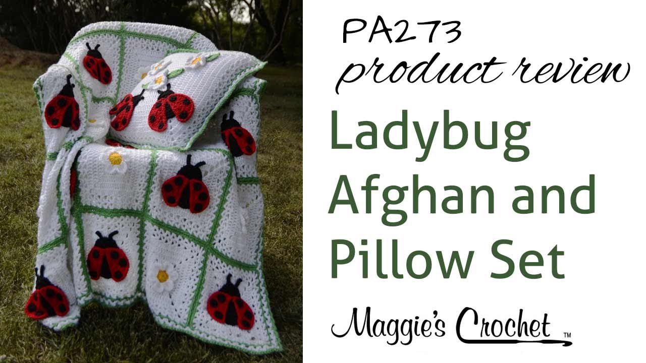 Ladybug Afghan and Pillow Review Crochet Pattern PA273 - YouTube