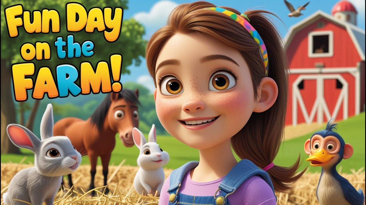 Fun Day on The Farm || 3D Animated Cartoons for Kids in English || Fun ...