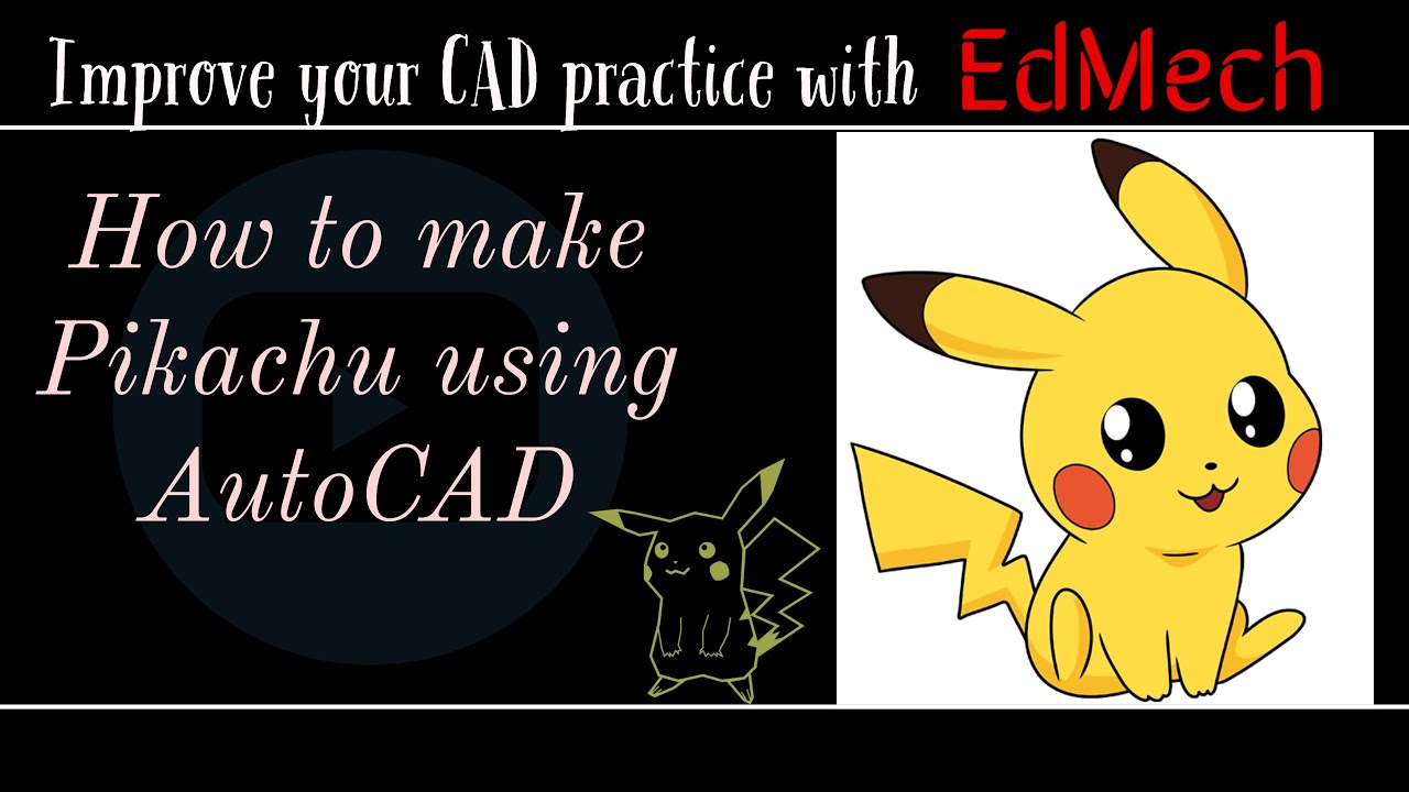 Pikachu Design #autocad #pikachu #trending - YouTube