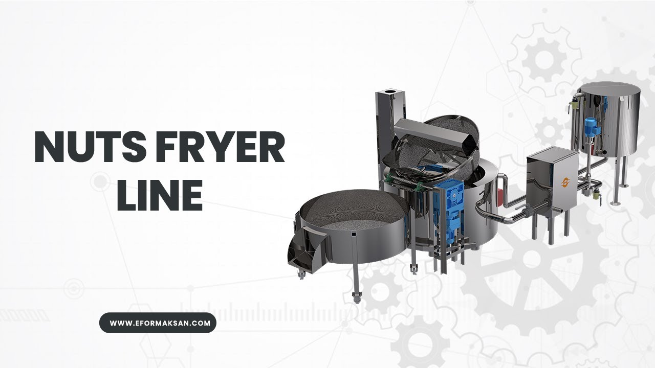 Nuts Fryer Line - Peanut Fryer Line - YouTube
