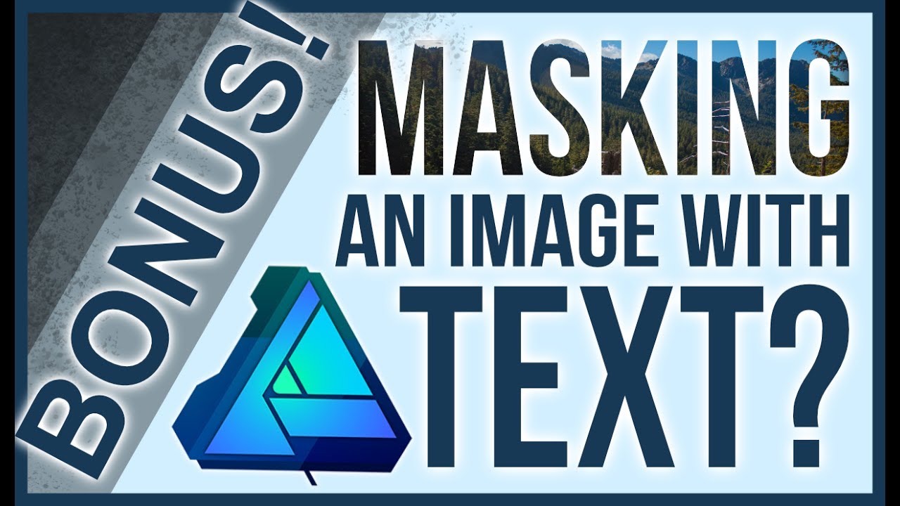 Masking An Image Using TEXT in Affinity Designer! - YouTube