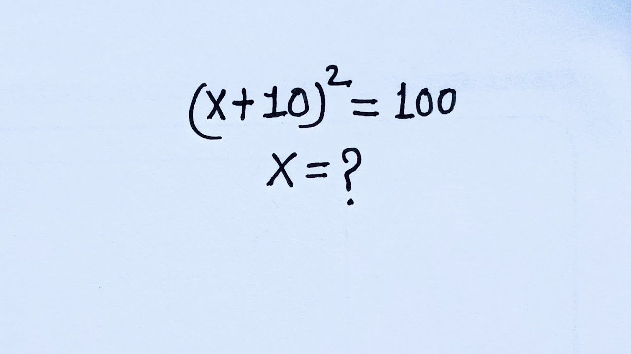 A nice Algebra problem :X=? - YouTube
