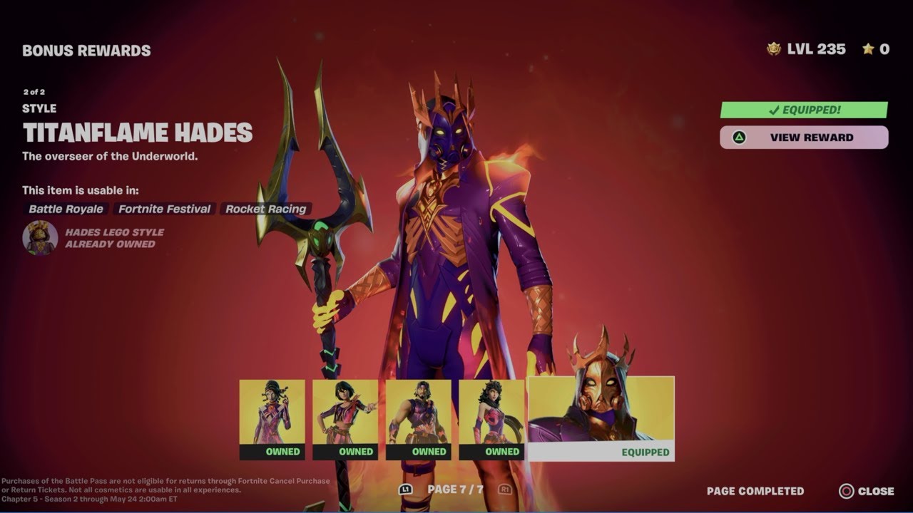 How to Unlock Titanflame Hades Skin Style in Fortnite | Battle Pass ...