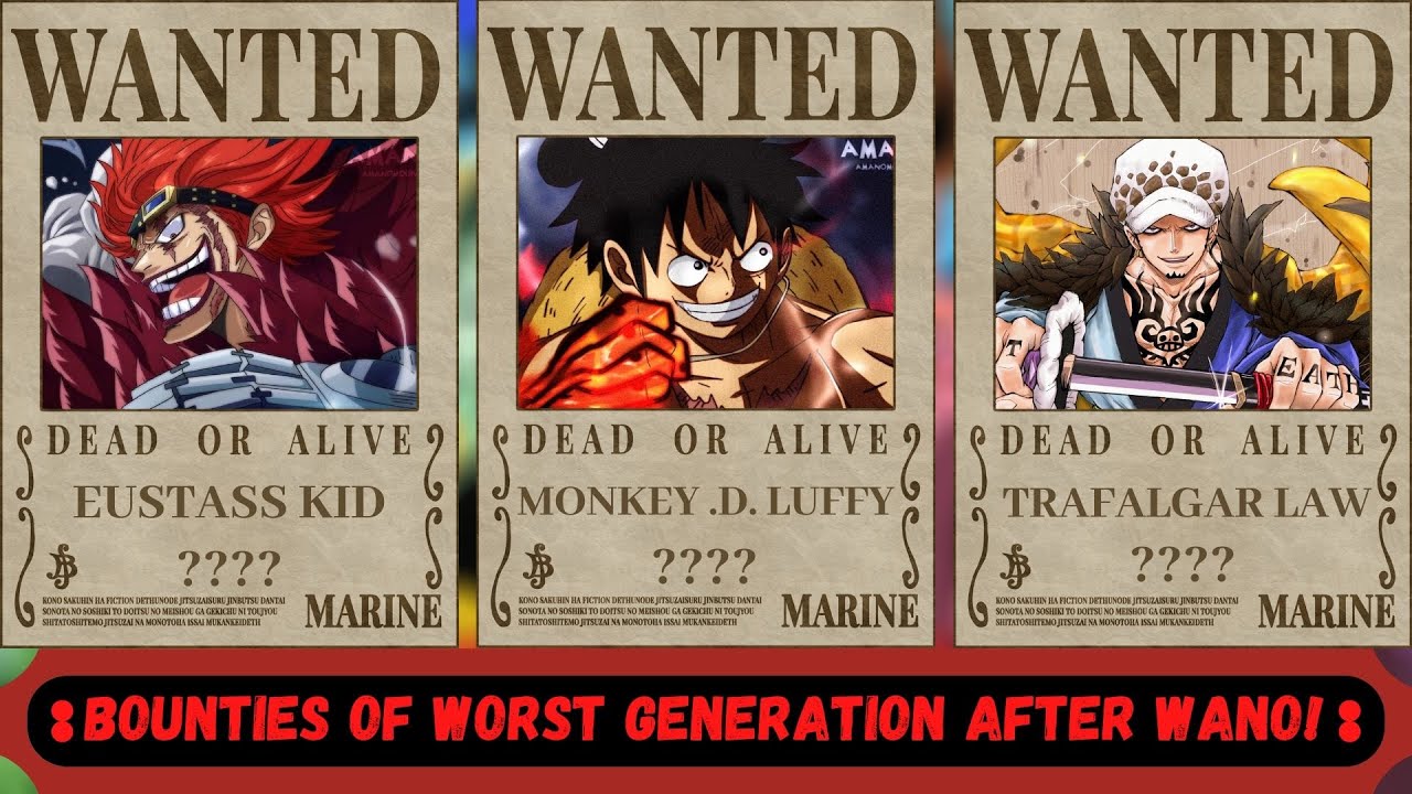 Bounties Of Worst Generation After Wano || One Piece Discussion - YouTube