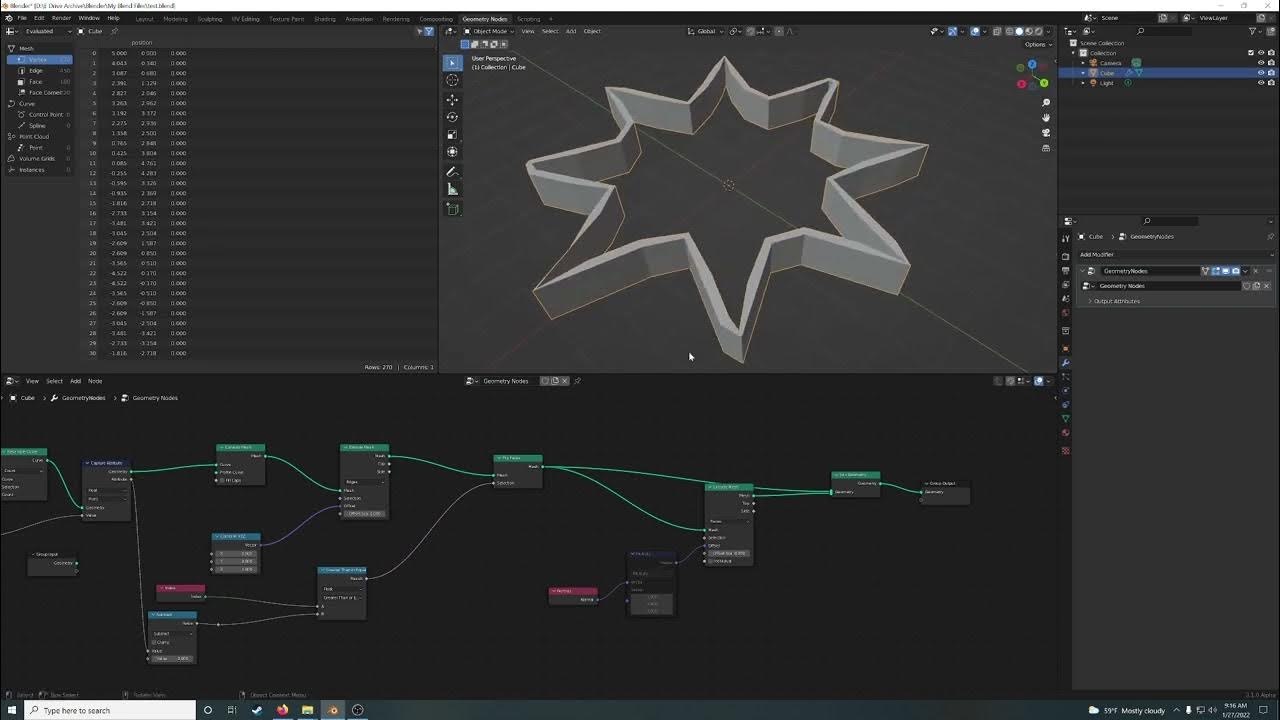 Blender Unleashed: Using the Extrude, Separate Component, and Scale Elements in Geometry Nodes ...