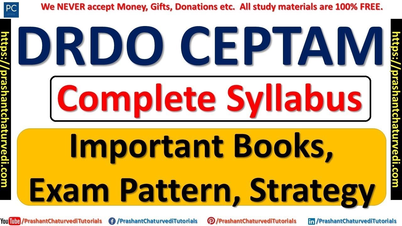 DRDO CEPTAM-09 EXAM SYLLABUS 2018 || IMPORTANT BOOKS, STRATEGY || - YouTube