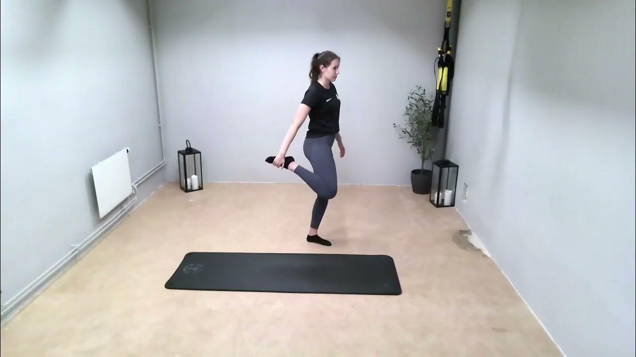 Stretch framsida lår stående - YouTube