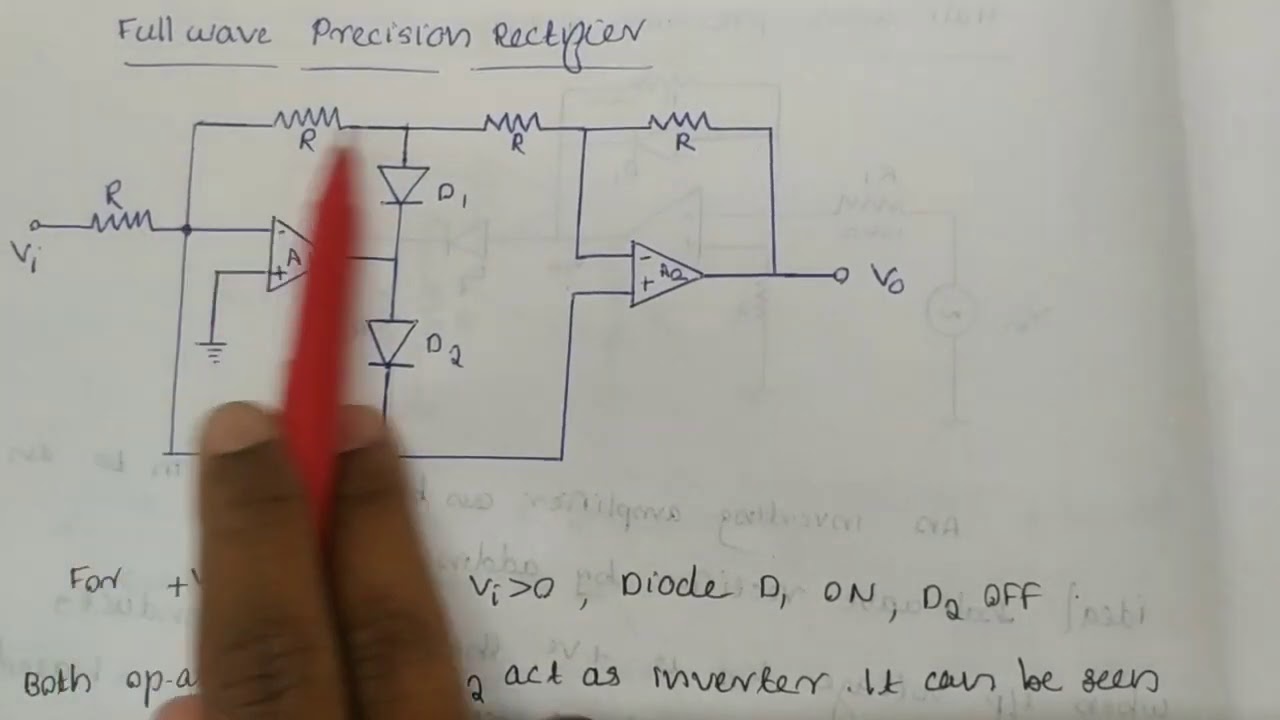 Fullwave precision rectifier - YouTube