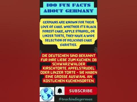 Learn German in 30 seconds | 100 Fun facts about Germany (in English ...