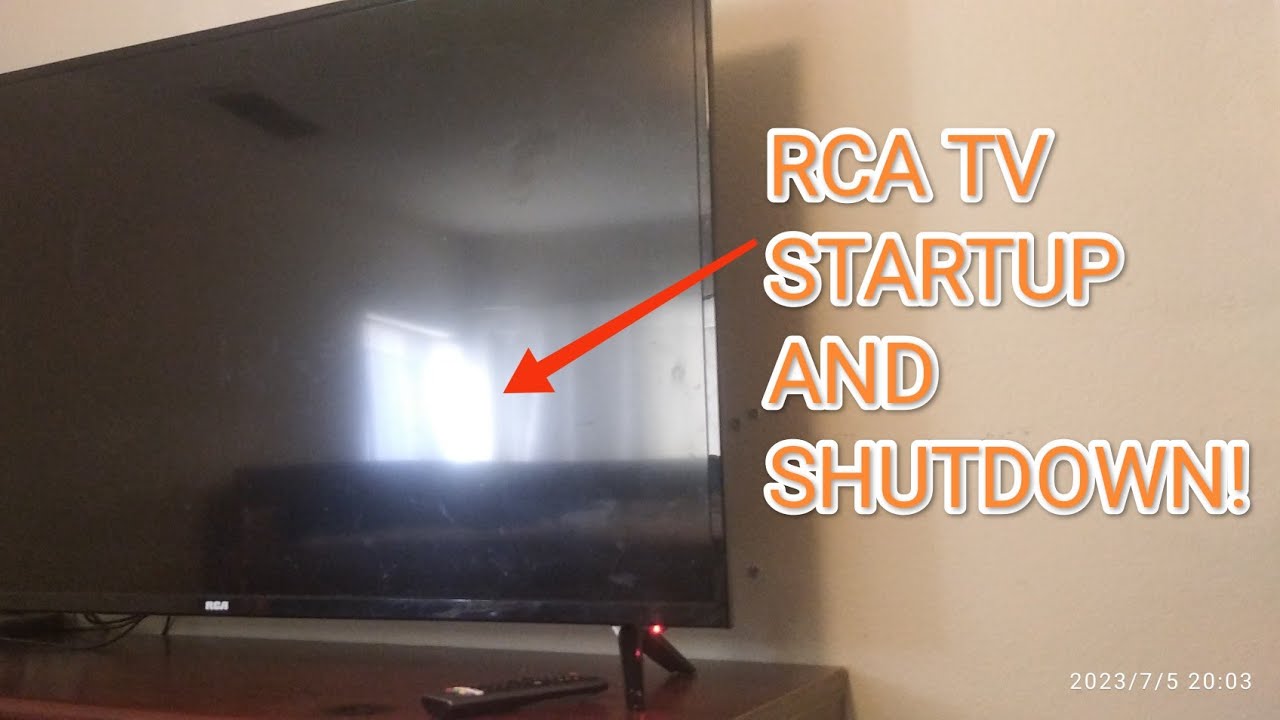 RCA TV startup and shutdown. - YouTube