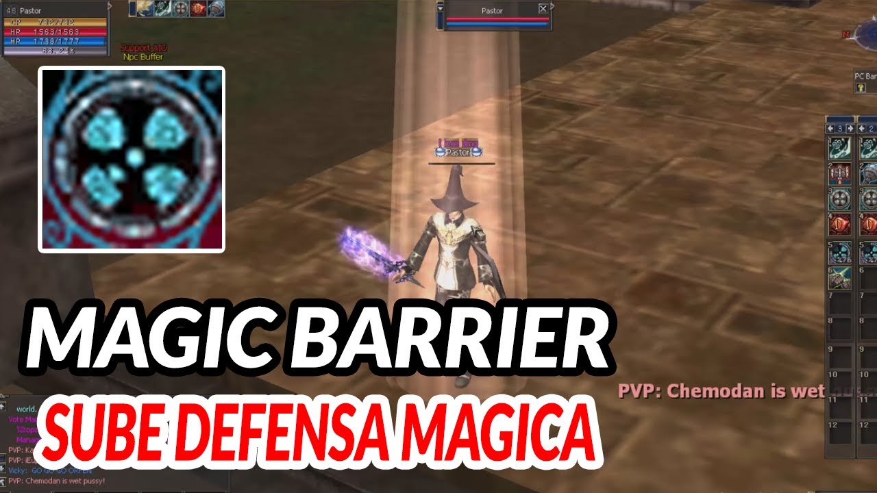 Magic Barrier Buff - Incrementa Magic Defense - Epic Lineage 2 - YouTube