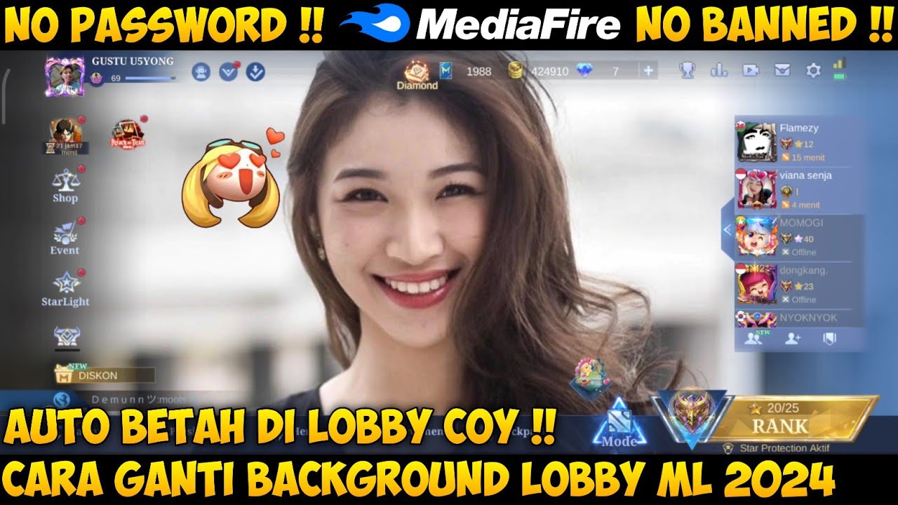 Background Lobby Mobile Legends Shani JKT48 No Password - Cara Ganti ...