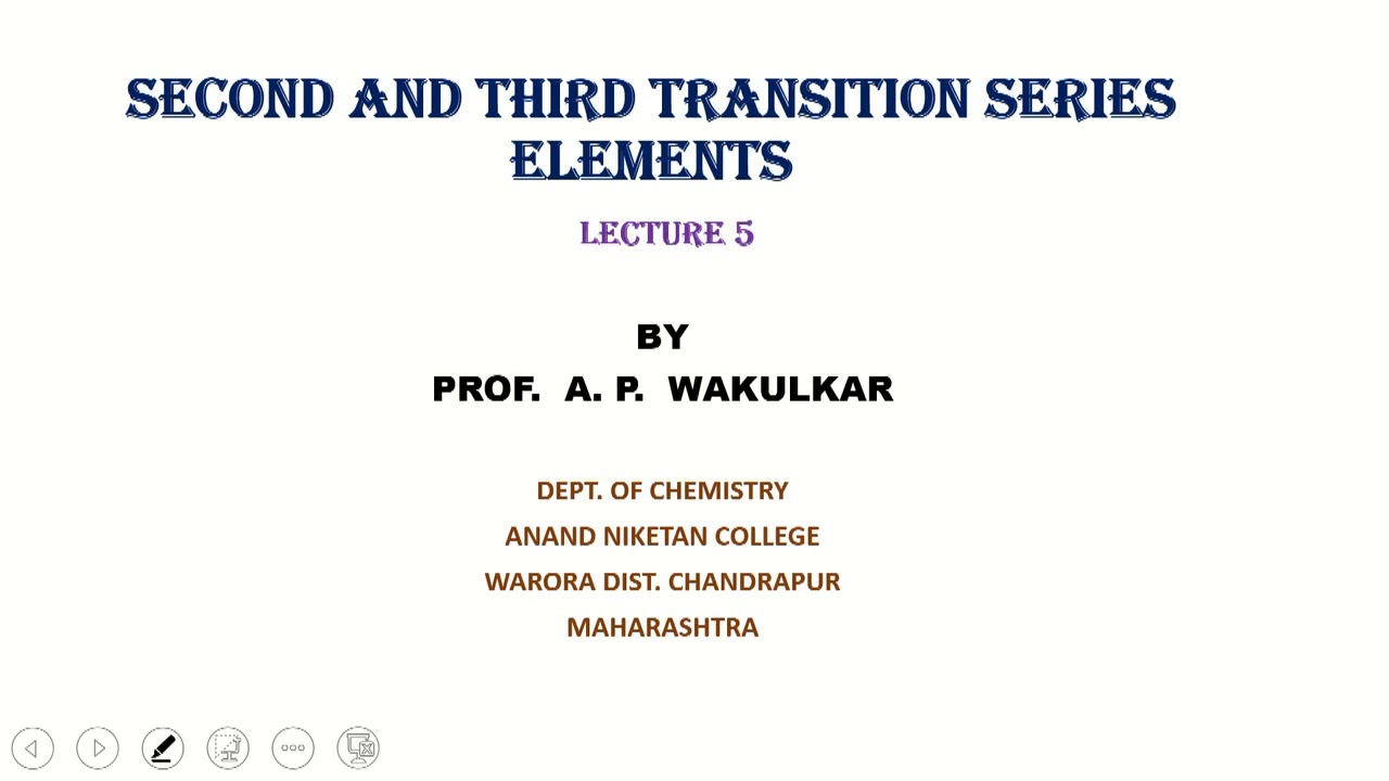 SECOND AND THIRD TRANSITION SERIES LECTURE 2 - YouTube