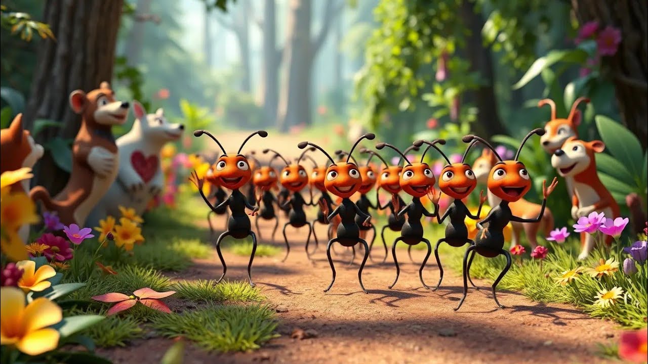 The Ants Go Marching Song | Counting Nursery Rhyme for Kids | Fun ...