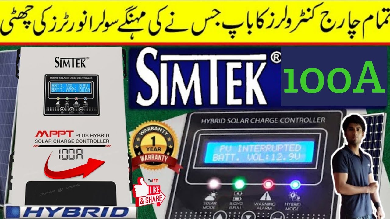 SImtek | MPPT HYBRID | SOLAR CHARGE CONTROLLER 100A - YouTube