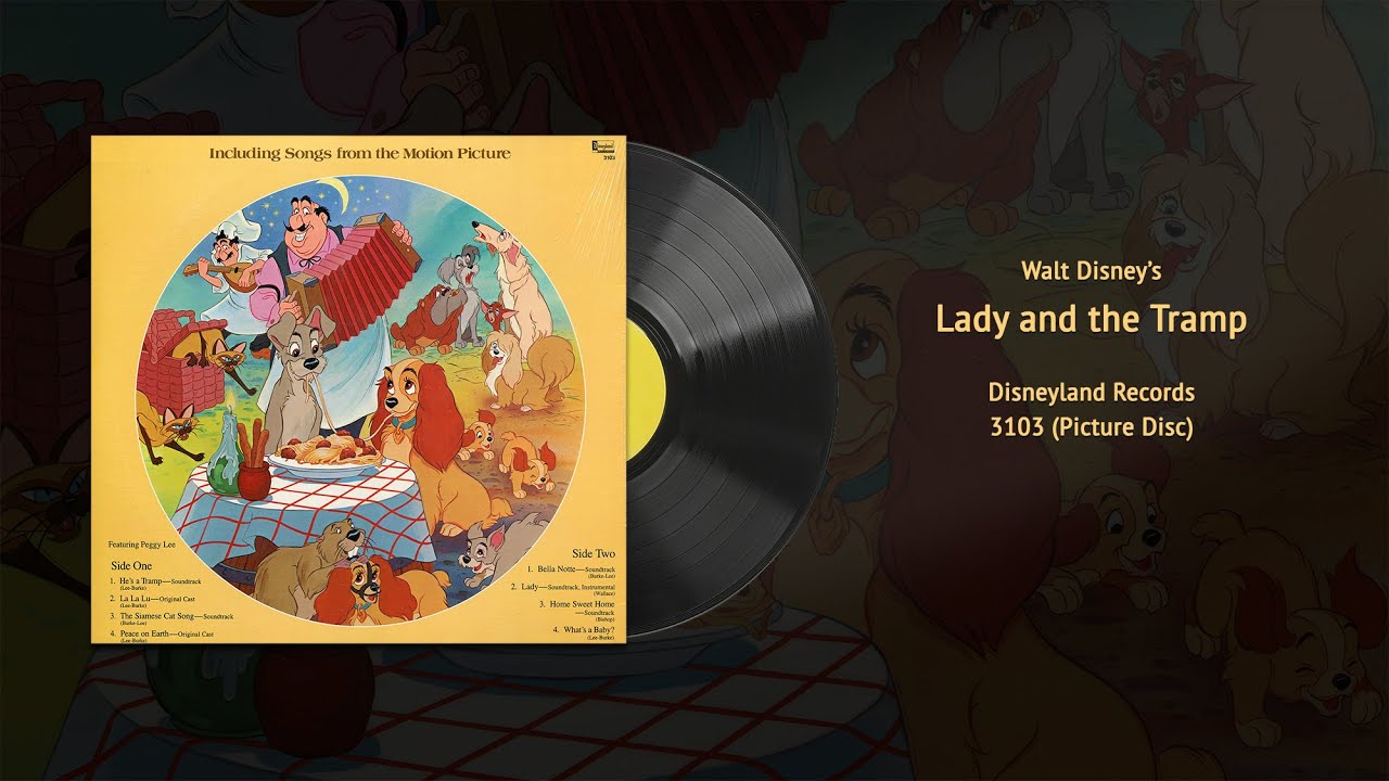 Walt Disney's Lady and the Tramp (Picture Disc 3103) | Vintage Disney ...