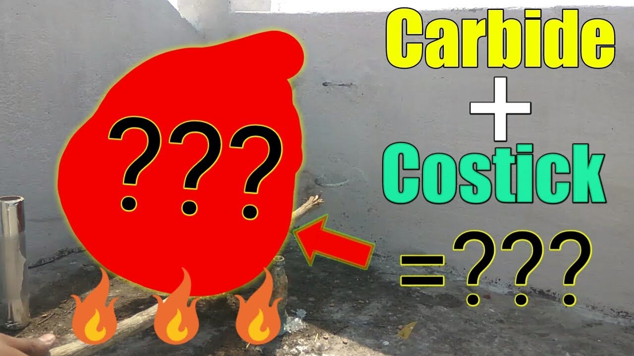 Clacium Carbide + Costick Soda =?? Experiment...... - YouTube