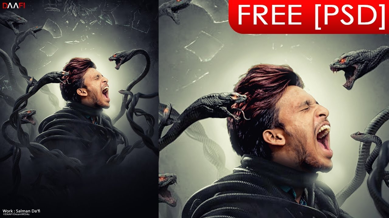 Saithan | Movie Poster Design Tutorial + [ Free PSD ] - YouTube