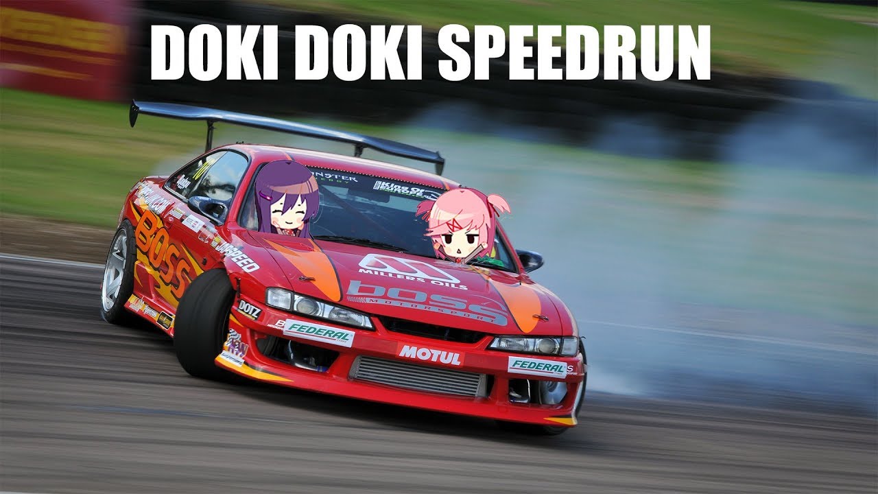 Doki Doki Literature Club - Initial D Speedrun - YouTube