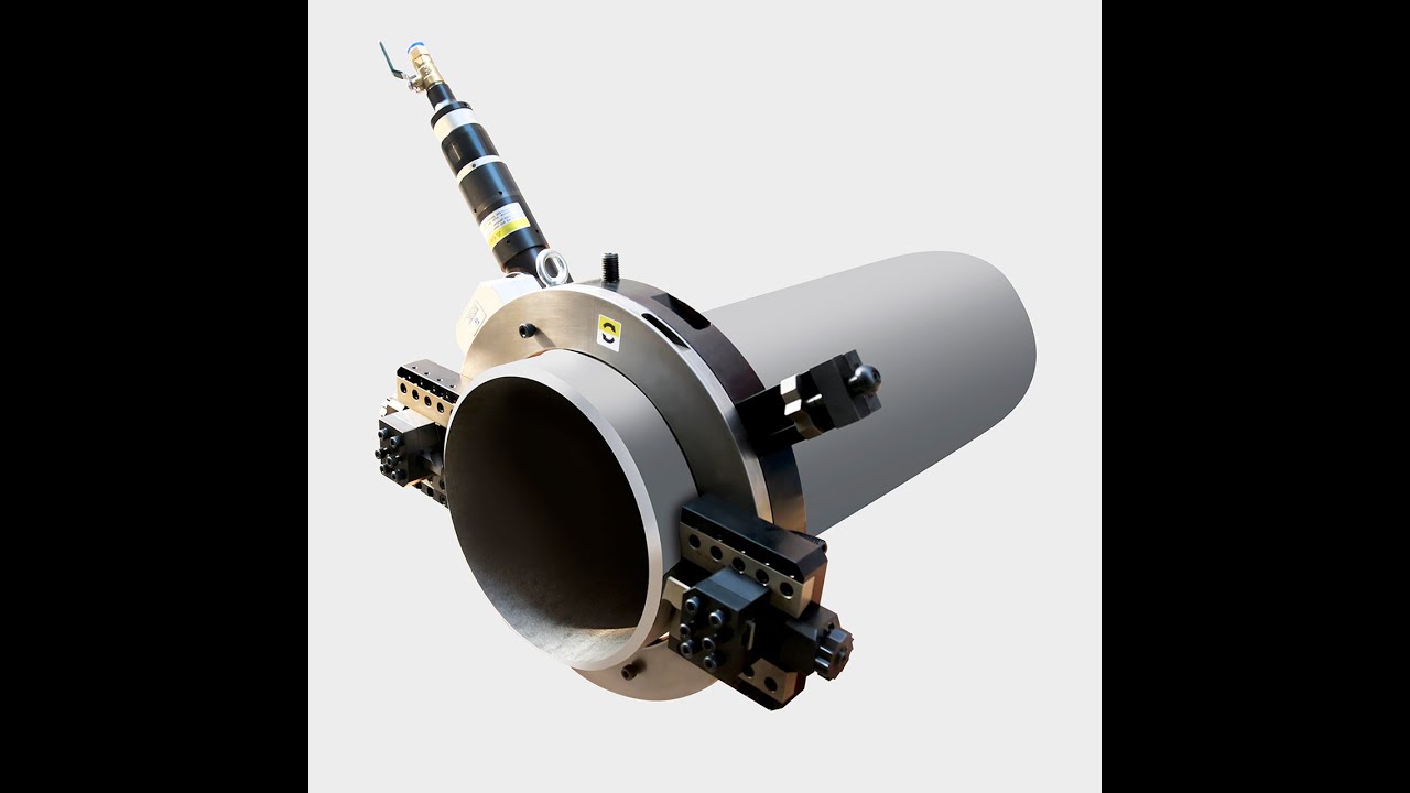 csf30 Heavy wall pipe cutting and beveling machine - YouTube