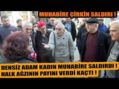 Kadın Muhabire Çirkin Saldırı ! AKP'yi Savunan Vatandaşın Ağzının Payını Verdiler ! Ortalık Karıştı!