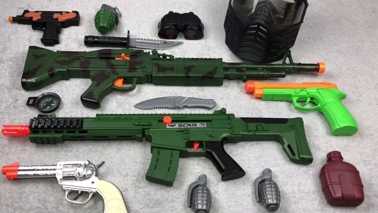 Military Toy Guns Box of Toys Army Weapons - YouTube