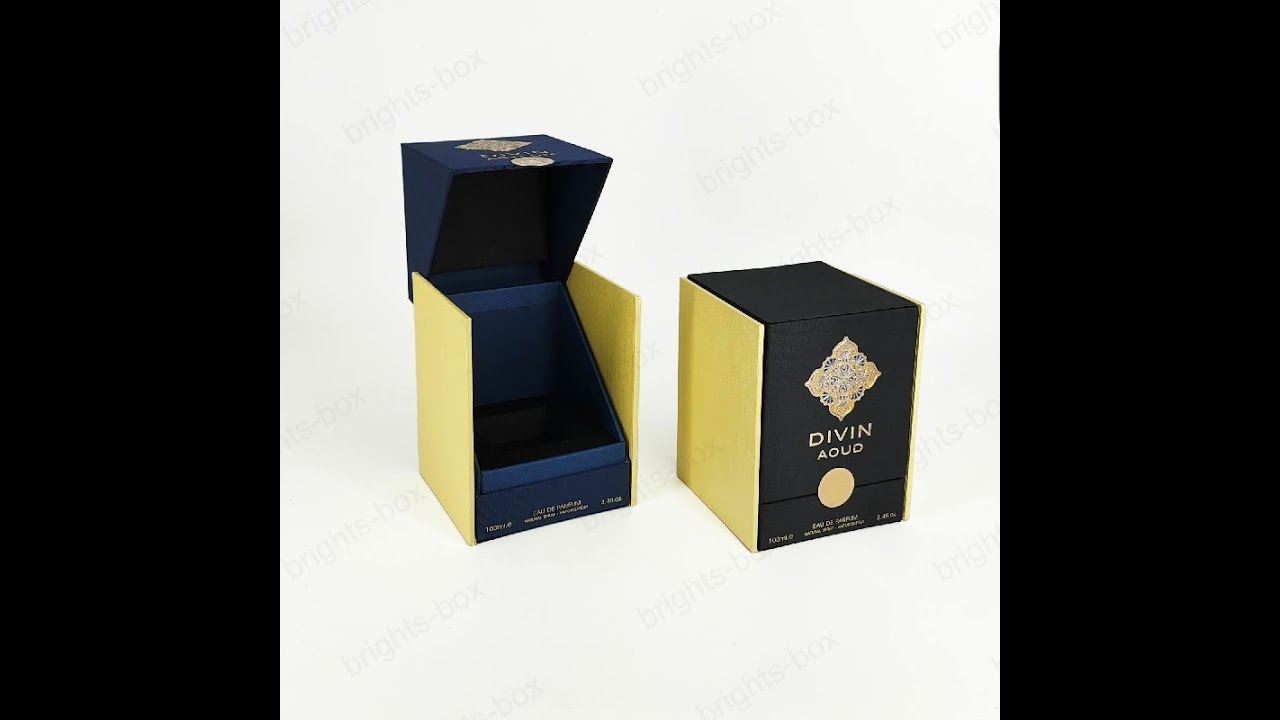 Custom Logo Print Blue Luxury Gift Paper Boxs Wholesale from Hangzhou Bright Packaging - YouTube