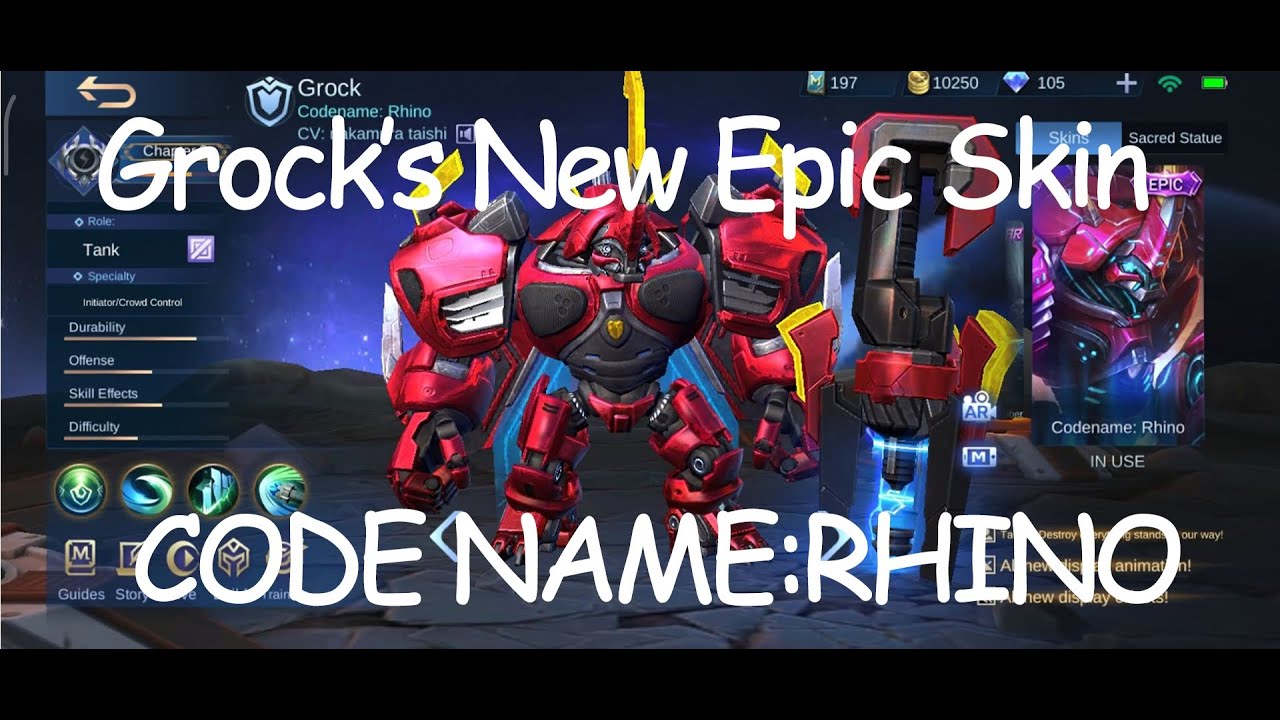 New Grock Epic skin Codename:Rhino! How to get it cheaper. - YouTube