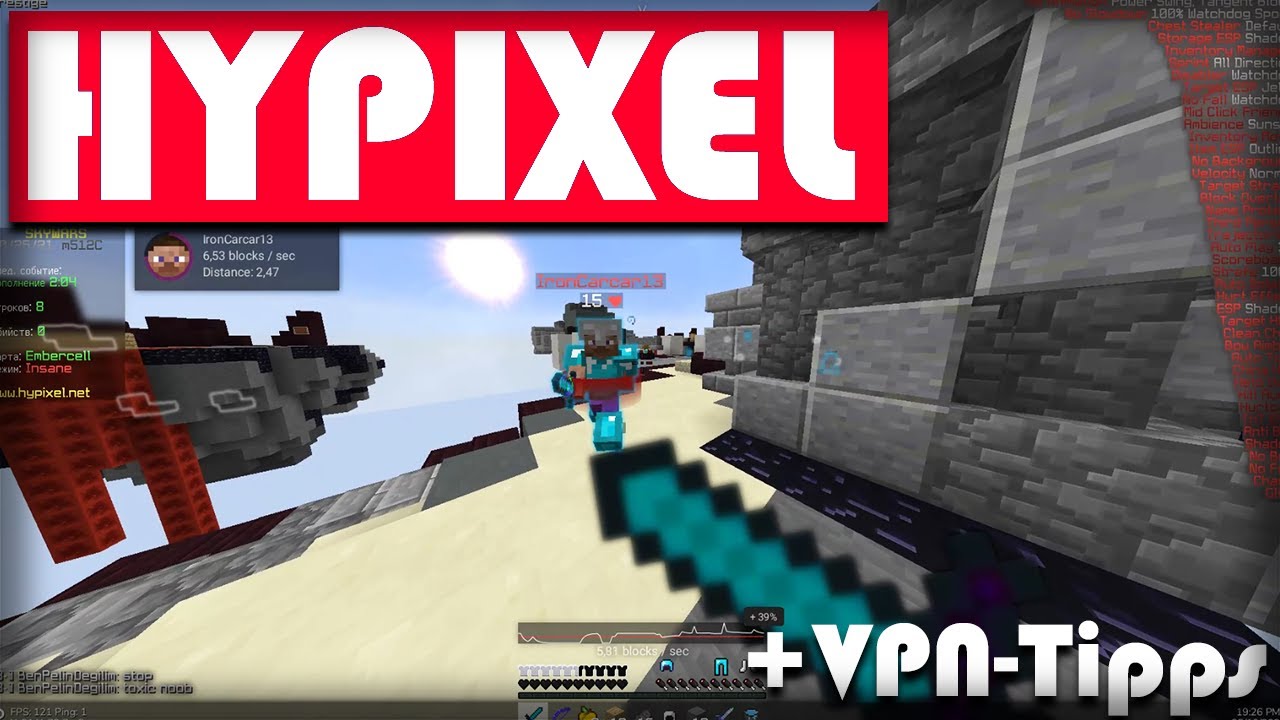 Hypixel-Spieler haben ANGST vor mir ☆ Prestige Client auf Hypixel - YouTube