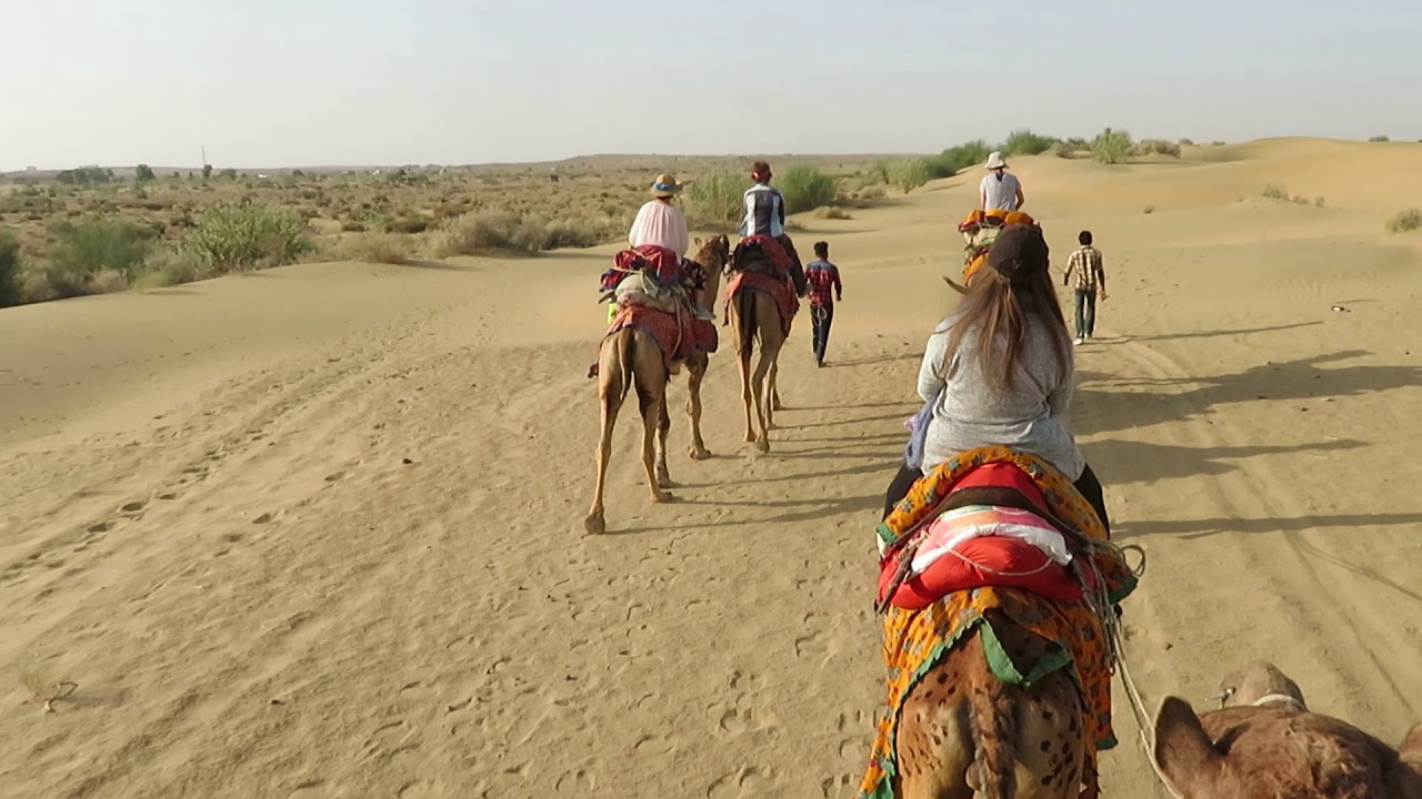 Camel Safari Through the Thar Desert, India - YouTube