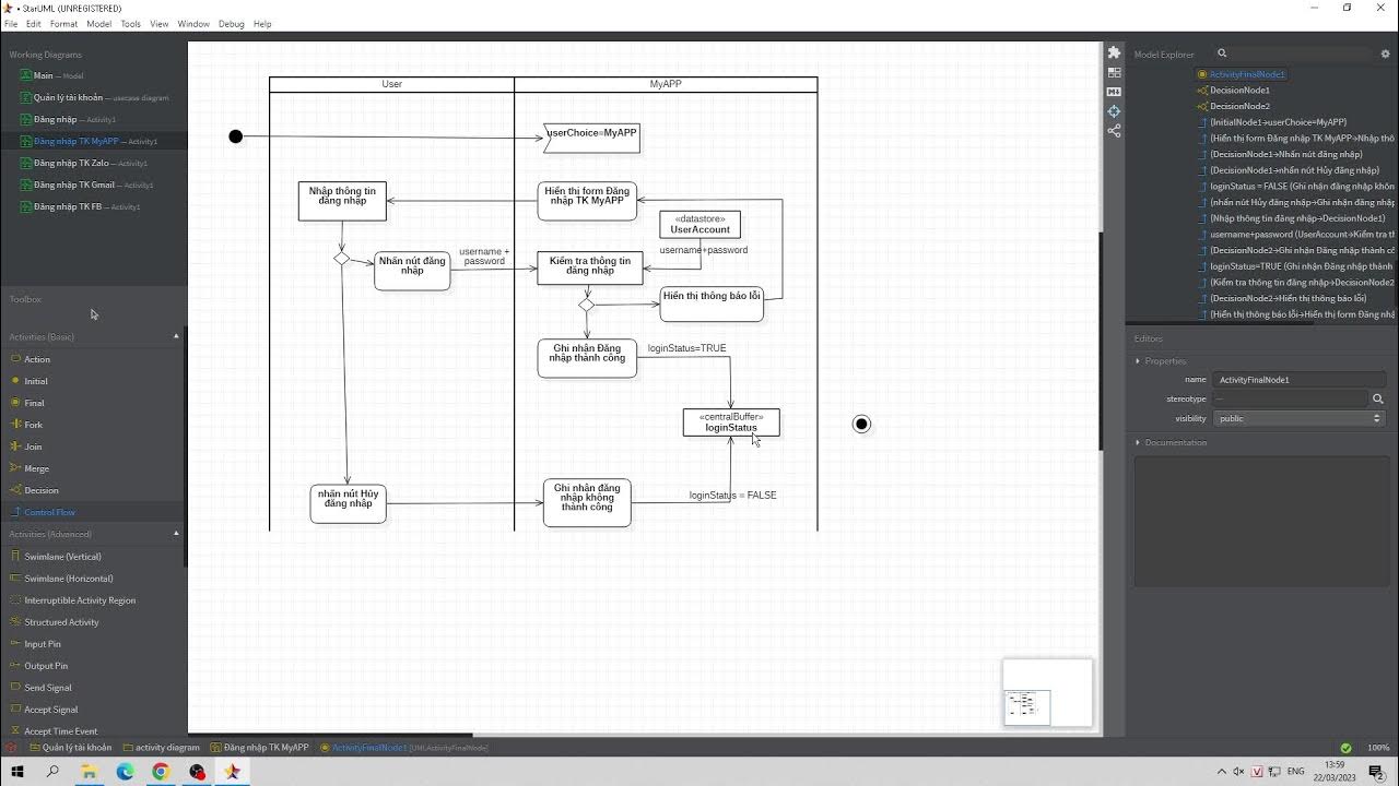 Activity Diagram: Chuyển từ đặc tả usecase qua Activity diagram - YouTube