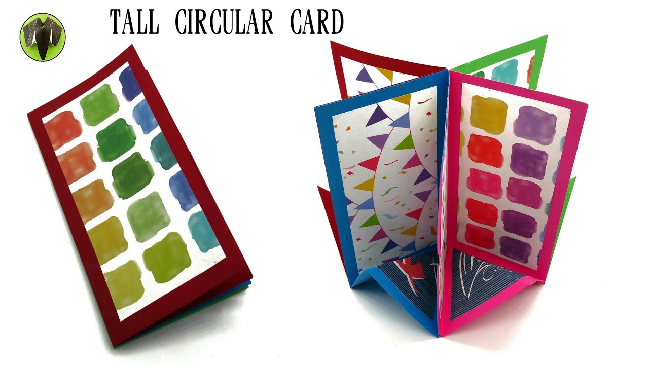Tall Circular Card - DIY | Scrap Book | Tutorial by Paper Folds - 836 ...