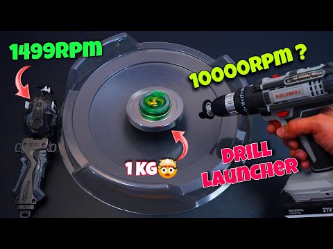 I Made A Drill Machine Beyblade Launcher For 1kg Beyblades