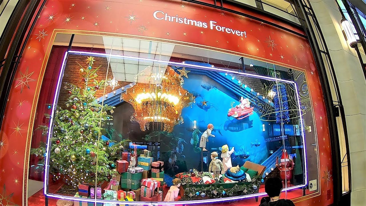 Japan Walking #26 Umeda Hankyu Osaka Christmas Display - YouTube