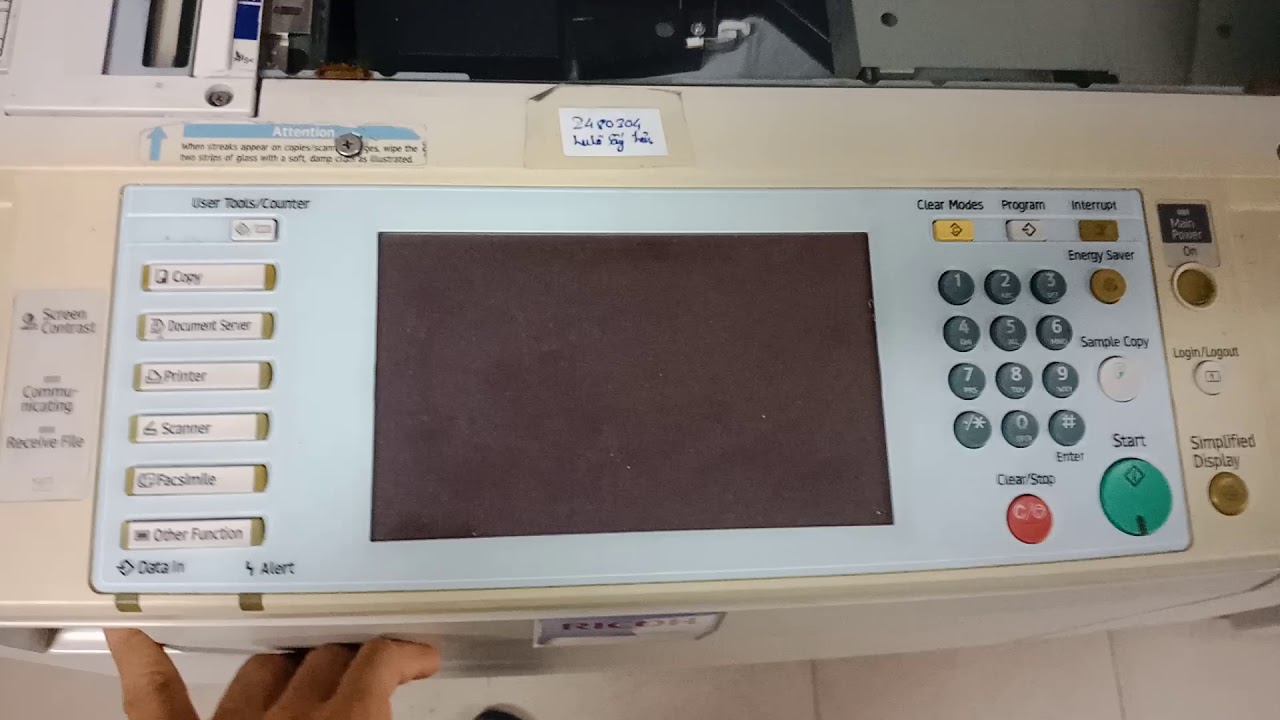 Hướng dẫn xóa lỗi sc 544 máy ricoh 7500, 8001, 8000 và các dòng máy ...