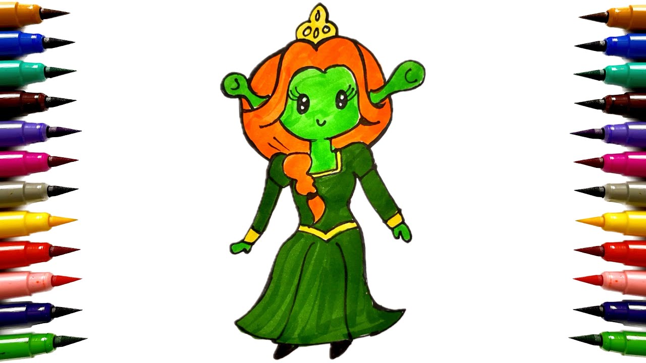 How to Draw Princess Fiona | Princess Drawing | How To Draw Beautiful ...