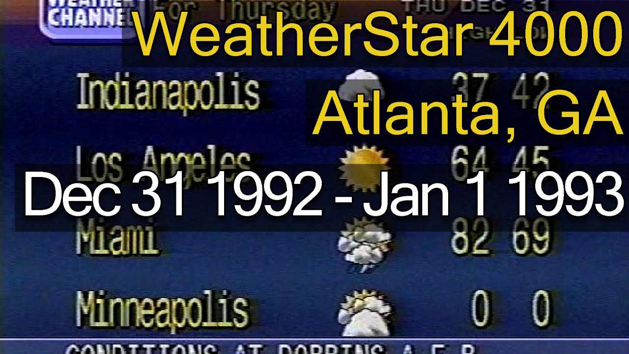 Weather Channel - Dec 31, 1992 and Jan 1, 1993 - YouTube