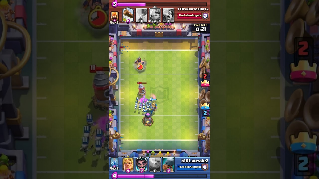Touchdown Draft Friendly Battle Clash Royale Random Decks 21 - YouTube