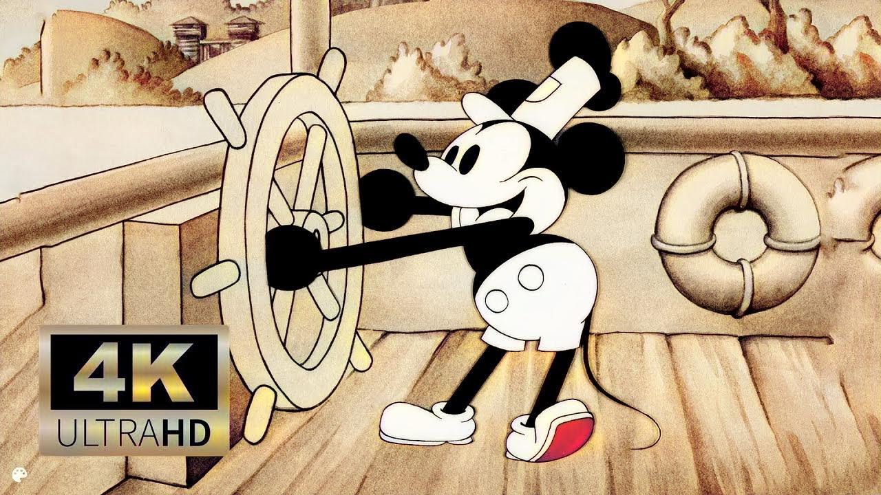 Steamboat Willie (1928 Film) - 4K Film Remaster with Colors - YouTube