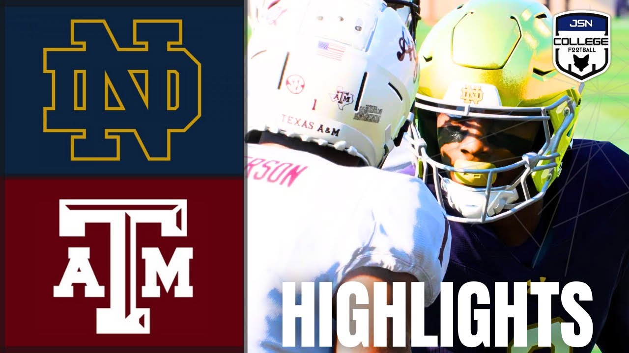 #5 Notre Dame Fighting Irish vs #14 Texas A&M Aggies | CRAZY COMEBACK 🤯 ...