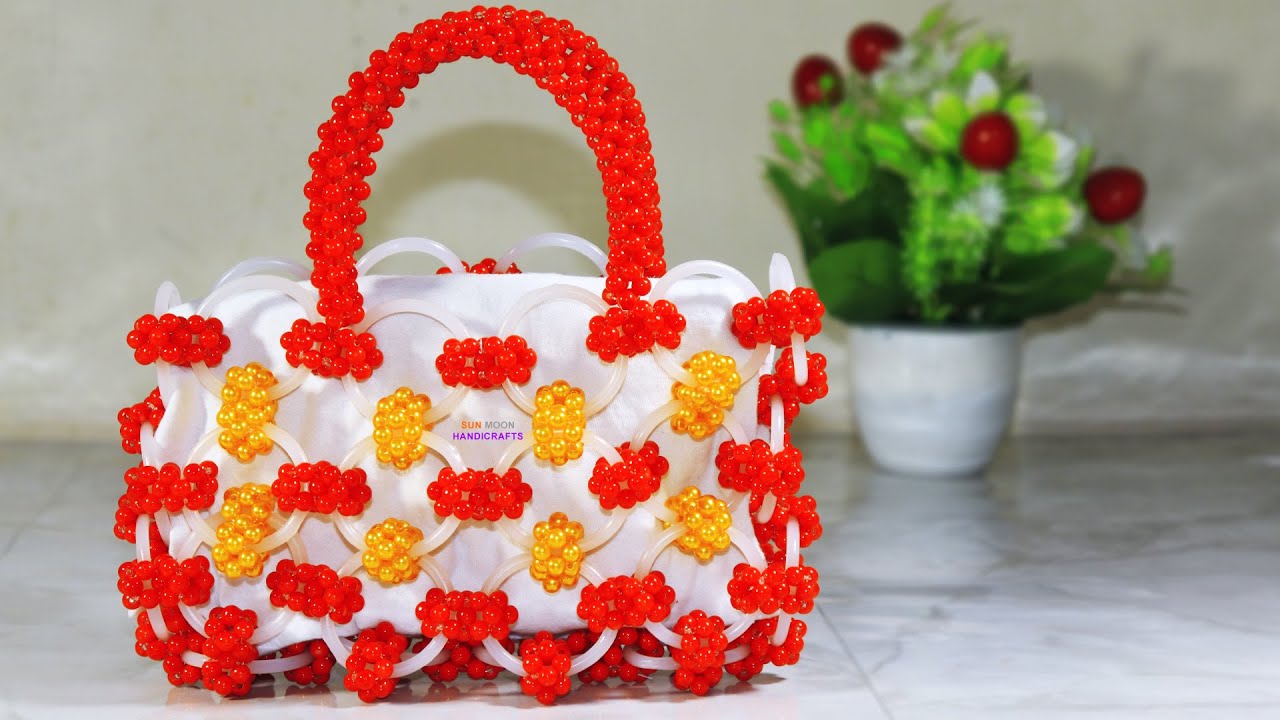 নতুন ডিজাইনের পুতির ব্যাগ/ Beaded bag/ Beaded hand bag/ putir bag ...
