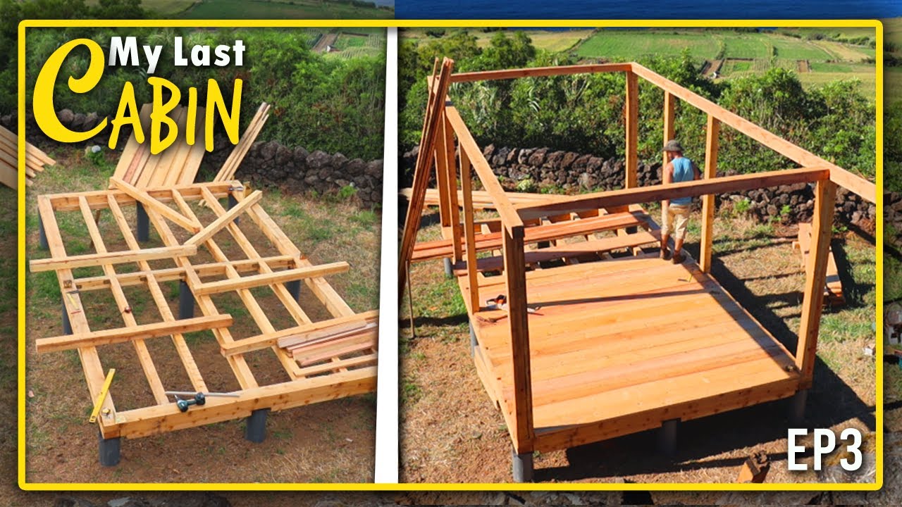 My Last DIY Cabin #3 | Building the Main Frame and Floor - YouTube