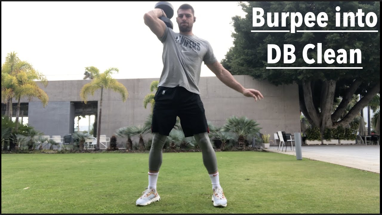 BURPEE into DB CLEAN | Power, Full Body, Conditioning - YouTube