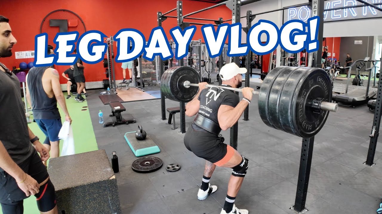 Leg Day Gym Vlog For Building Muscle And Strength - YouTube