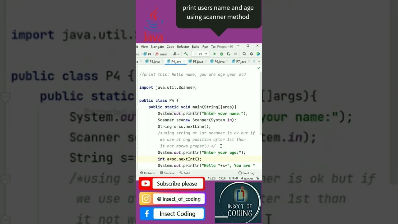 Print Users Name And Age Getting User Input In Java Scanner Class 8348
