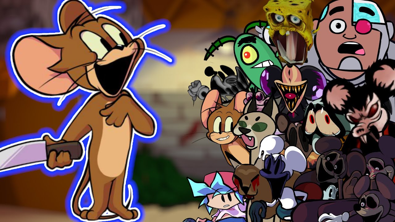 FNF VS Jerry | Tom's Basement Show But Different Characters Sing It 🎹 ...